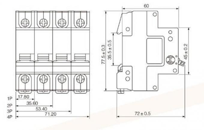 MCB 32A Suntree 4 Pole TUV AC Circuit Breakers