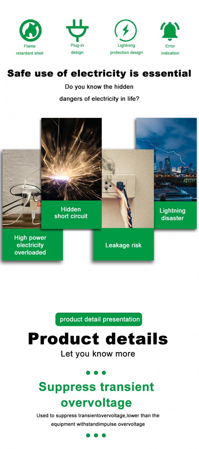SPD 220V 415V 4P Ac Surge Protection Device